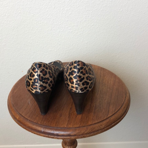 Shoes | Tahari Size 7 Opentoed Platform Leopard Shoes | Poshmark